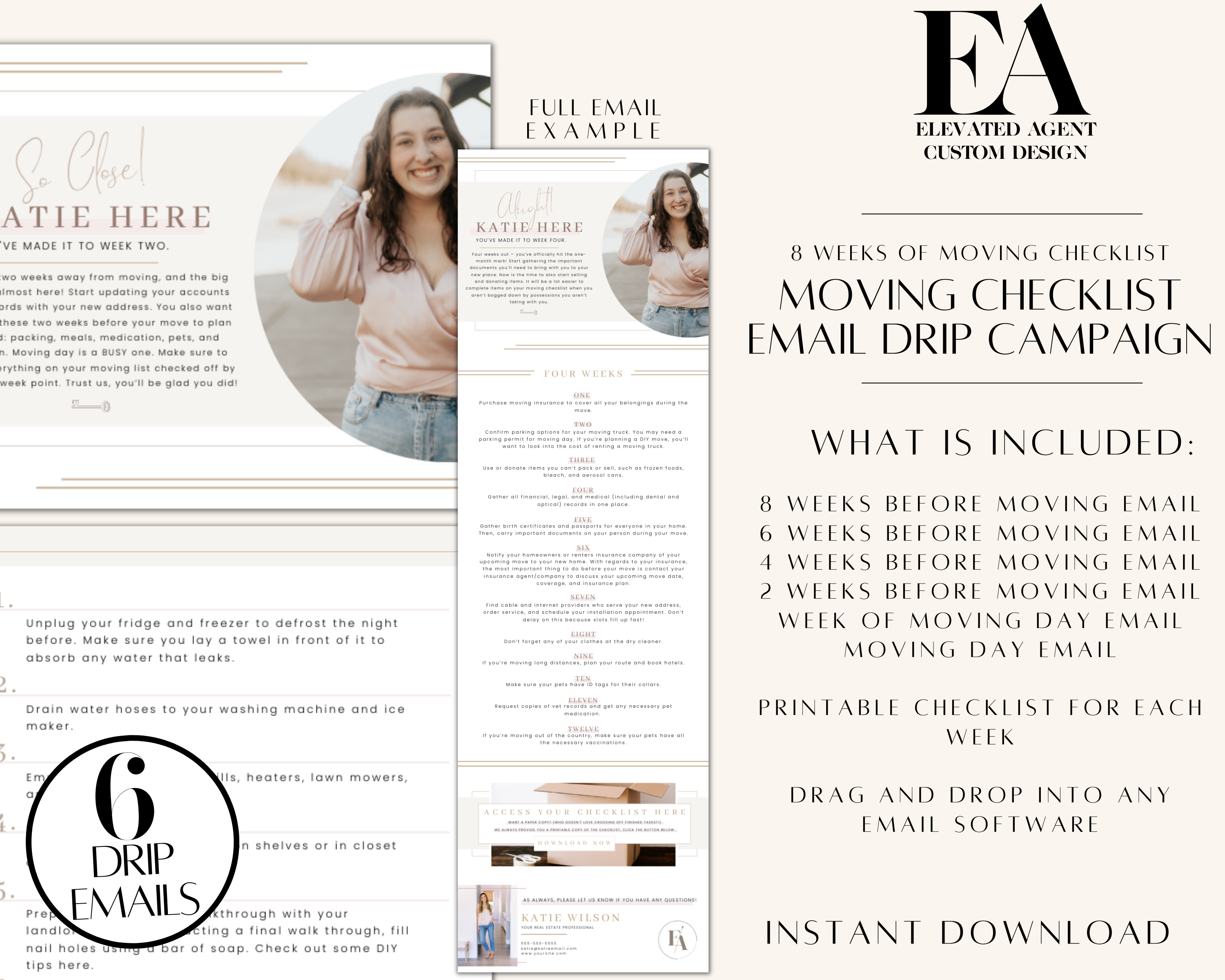 Moving Checklist Email Drip Campaign – Elevated Agent Vault